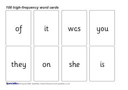 100 high-frequency word flash cards (SB2252) - SparkleBox