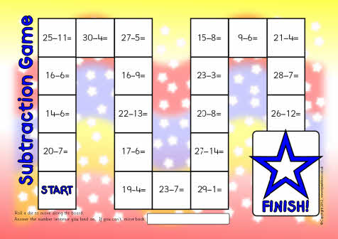 Subtraction board game (numbers to 30) (SB7268) - SparkleBox