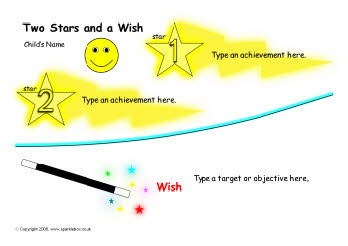 Editable ‘Two Stars and a Wish’ sheets (SB8083) - SparkleBox
