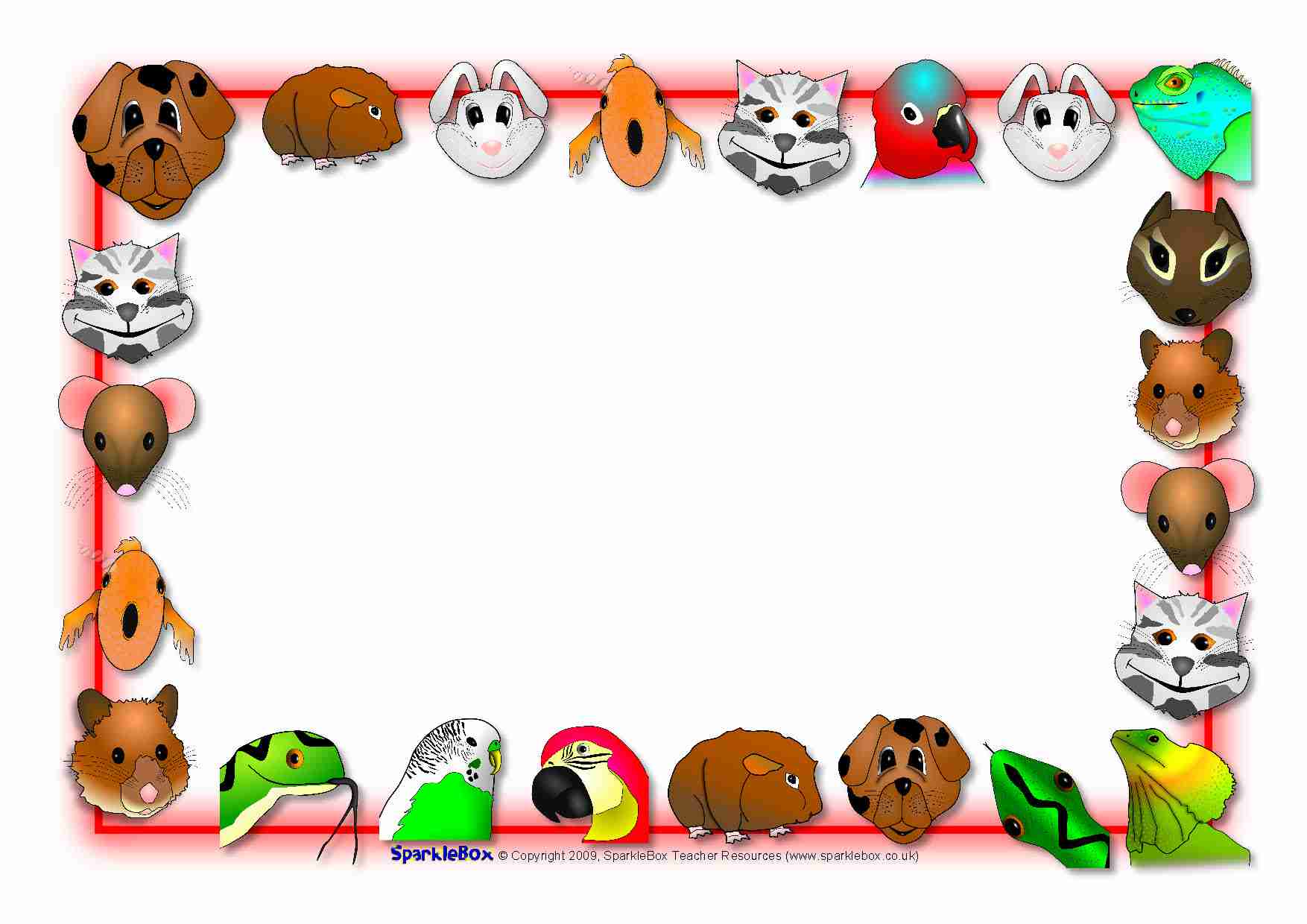Pets-Themed A4 Page Borders (SB3975) - SparkleBox