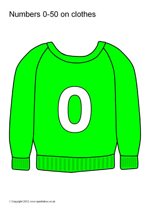 Clothes Line Numbers 0-50 (SB114) - SparkleBox