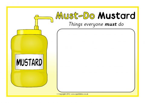 Must-Do Mustard, Catch-Up Ketchup & May-Do Mayo Classroom Visual Aids