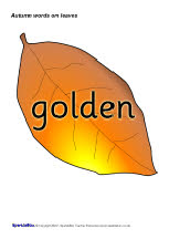 Autumn words on leaves (SB1006) - SparkleBox