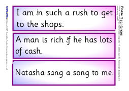 Phase 3 sentence cards (SB1033) - SparkleBox
