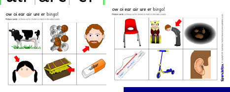 OW OI EAR UR ER bingo (SB1042) - SparkleBox