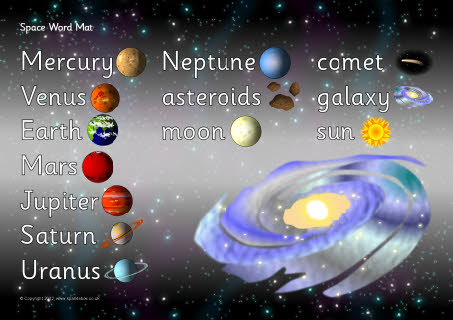 Space word mat (SB1053) - SparkleBox