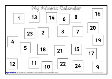 Make your own A4-sized Advent Calendar (SB1062) - SparkleBox