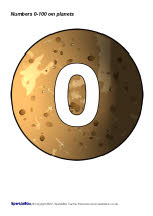 Numbers 0-100 on planets (SB1065) - SparkleBox