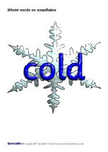 Winter words on snowflakes (SB1073) - SparkleBox