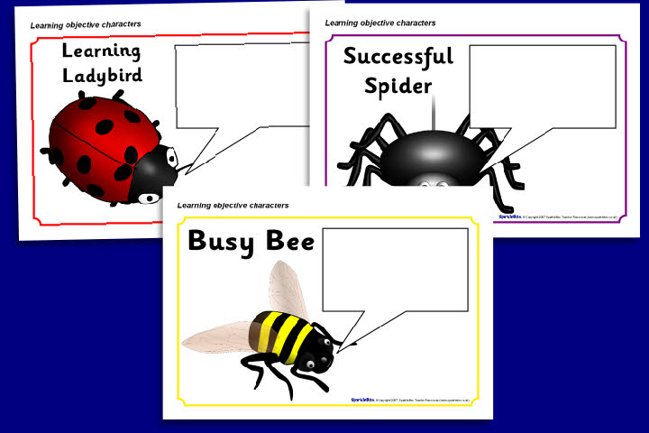 Learning objective characters (SB1095) - SparkleBox