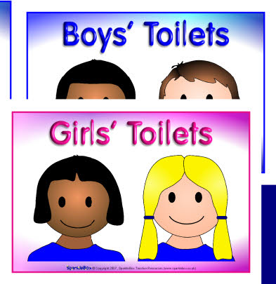 Boys and girls toilet signs (SB1098) - SparkleBox