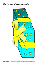 3D shape Christmas presents (SB1115) - SparkleBox