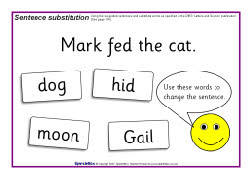Phase 3 sentence substitution mats (SB1114) - SparkleBox