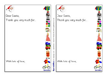 Santa thank you letter (SB1118) - SparkleBox