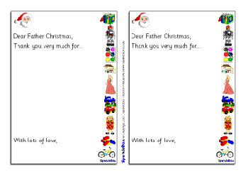 Santa thank you letter (SB1118) - SparkleBox