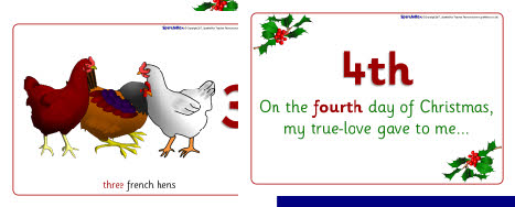 Twelve Days of Christmas visual aids (SB1121) - SparkleBox