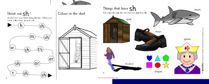 My book about 'sh' (SB1122) - SparkleBox