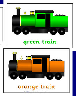 Coloured train posters (SB1126) - SparkleBox