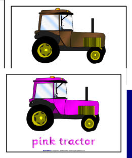 Coloured tractors posters (SB1136) - SparkleBox