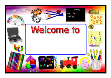 Editable classroom welcome signs (SB1149) - SparkleBox