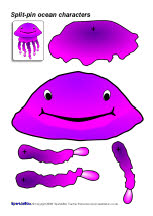 Split-pin ocean characters (SB1151) - SparkleBox