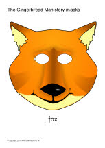 Gingerbread Man role-play masks (SB1159) - SparkleBox