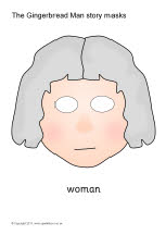 Gingerbread Man role-play masks (SB1159) - SparkleBox