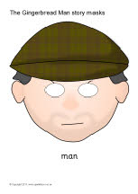 Gingerbread Man role-play masks (SB1159) - SparkleBox