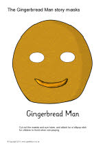 Gingerbread Man role-play masks (SB1159) - SparkleBox