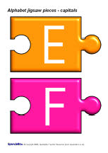 Alphabet jigsaw pieces - capitals (SB1184) - SparkleBox