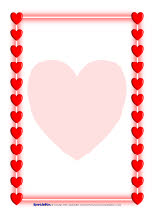 Valentines day A4 page borders (SB1186) - SparkleBox