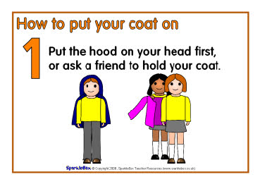 Putting on your coat posters (SB1197) - SparkleBox