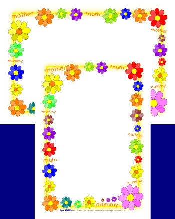 Mothers' Day-themed borders (SB1227) - SparkleBox