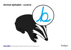 Animal alphabet - cursive (SB1231) - SparkleBox