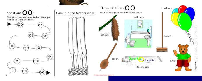 My book about 'oo' (long) (SB1259) - SparkleBox