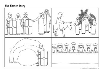 Easter story sequencing sheets (SB1277) - SparkleBox