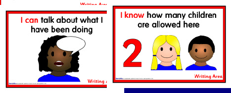 Writing area 'I can' signs (SB1285) - SparkleBox