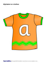Alphabet on clothes - lowercase (SB1325) - SparkleBox