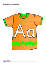 Alphabet on clothes (SB1324) - SparkleBox