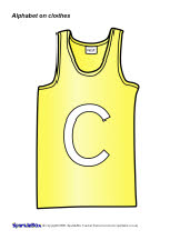 Alphabet on clothes - uppercase (SB1329) - SparkleBox