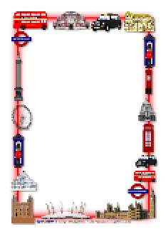 London-themed A4 page borders (SB1360) - SparkleBox