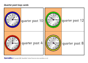 Quarter-past loop cards (SB1407) - SparkleBox