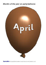 Months of the year on party balloons (SB1462) - SparkleBox
