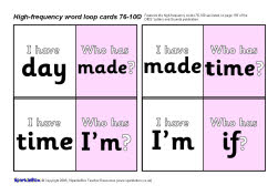 High-frequency word loop cards 76-100 (SB1468) - SparkleBox