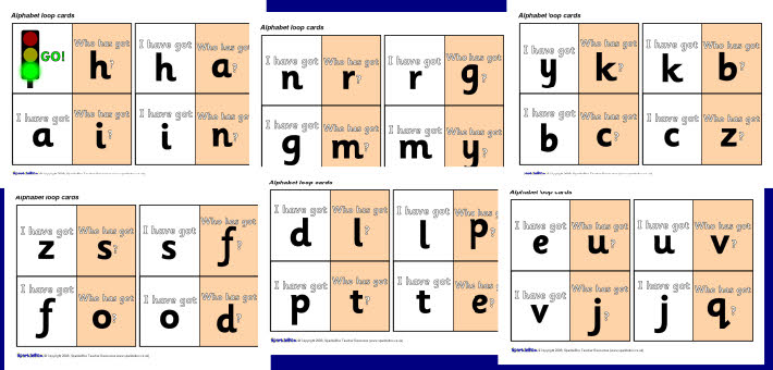 Alphabet loop cards (SB1474) - SparkleBox