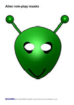 Alien role-play masks (SB1499) - SparkleBox