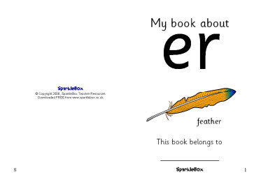 My book about 'er' /uh/ (SB1540) - SparkleBox