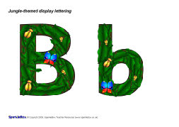 Jungle-themed display lettering (SB1536) - SparkleBox