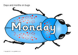 Days and months on bugs (SB1558) - SparkleBox