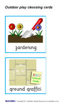 Outdoor play choosing cards (SB1574) - SparkleBox